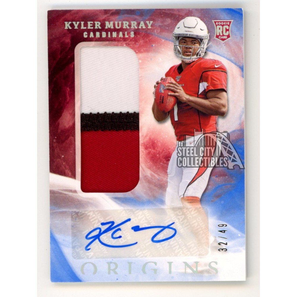 Kyler Murray 2019 Panini Origins Blue Autograph Rookie Patch Card #102 ...