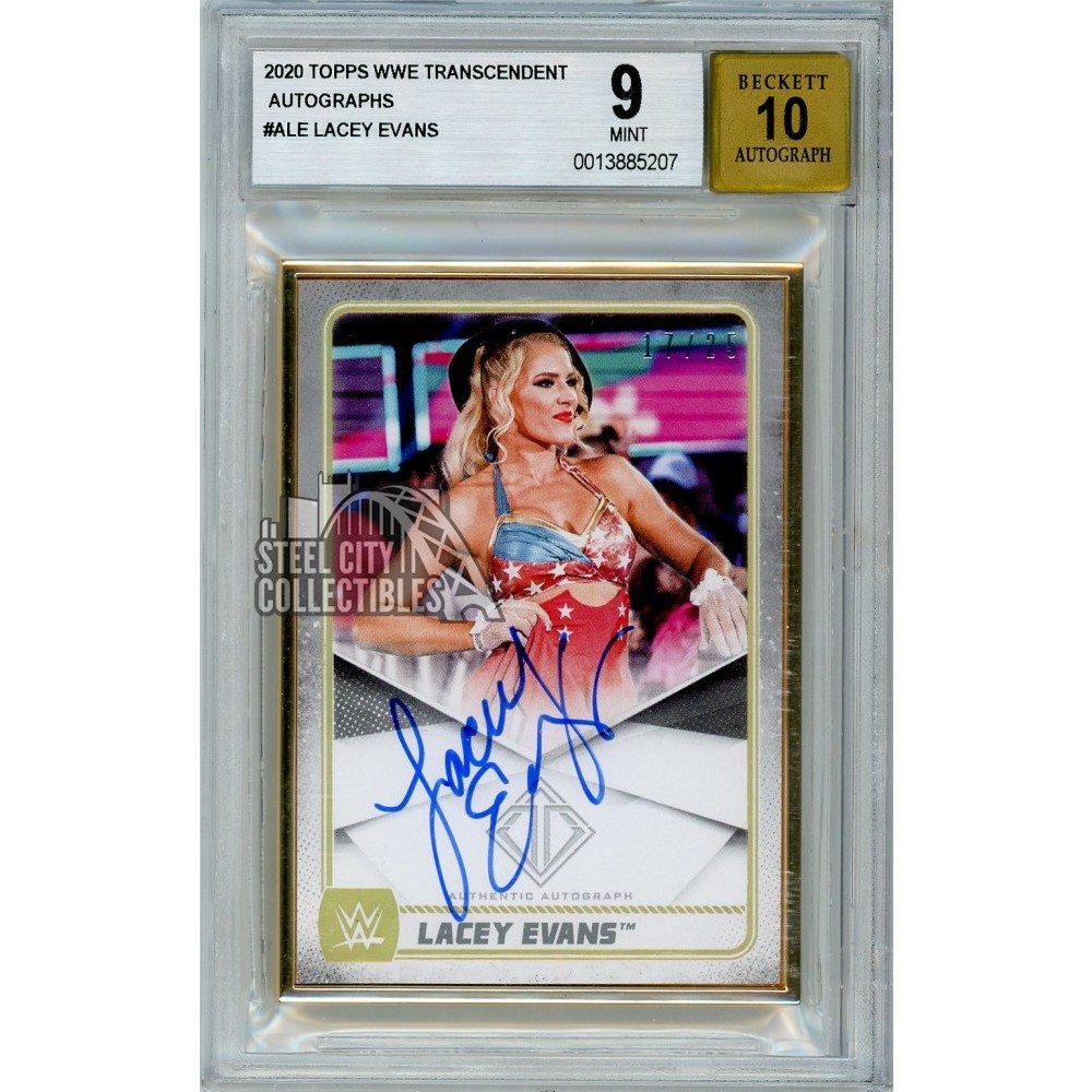 Lacey Evans 2020 Topps Transcendent WWE Autograph Card 17/25 BGS 9 ...