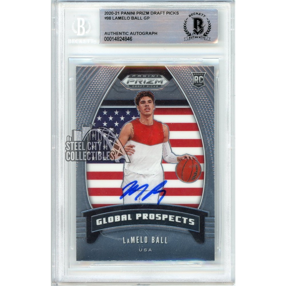 LaMelo Ball 2020-21 Panini Prizm Draft Picks Global Prospects Autograph ...