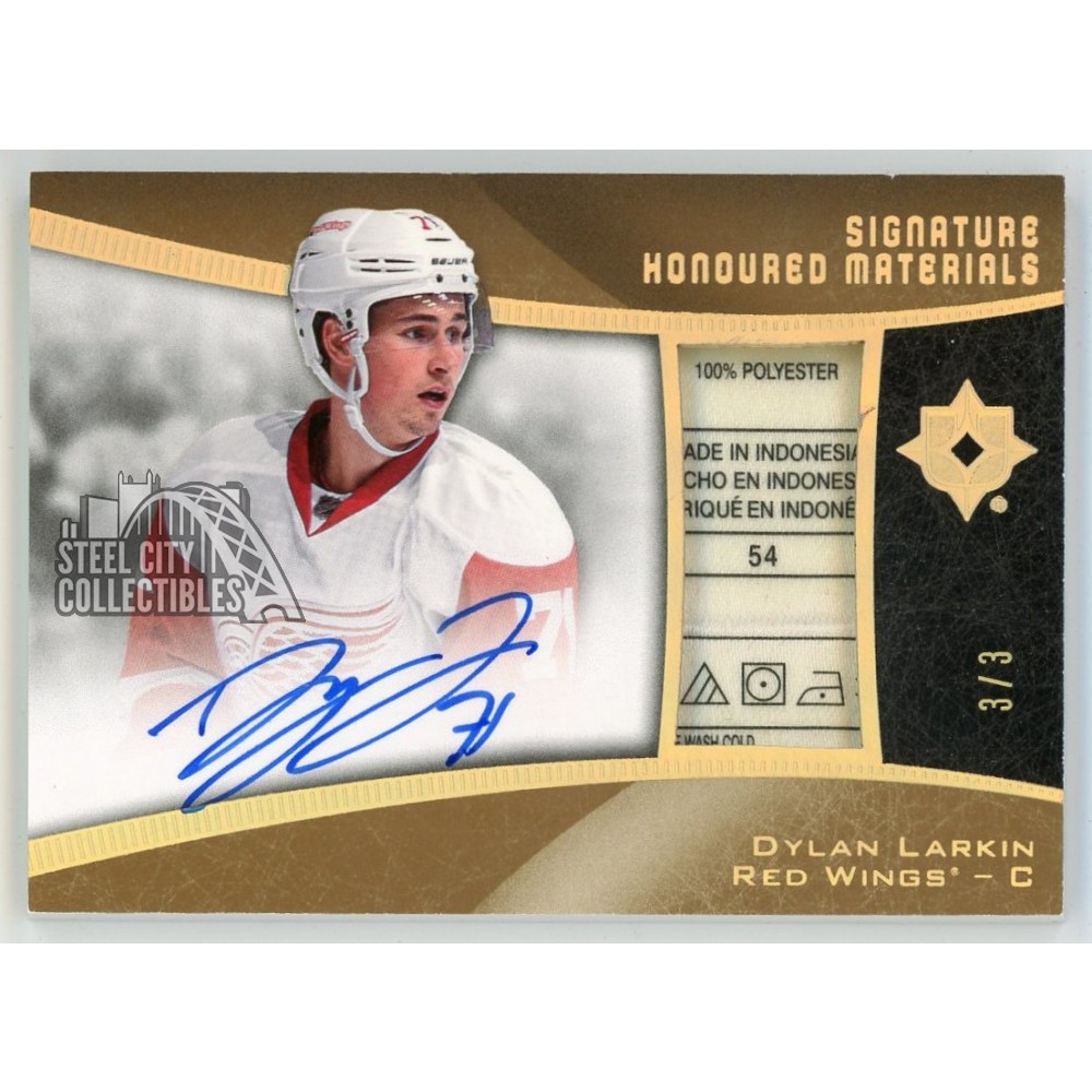 Dylan Larkin 2015-16 Upper Deck Ultimate Collection Rookie Tag Patch ...
