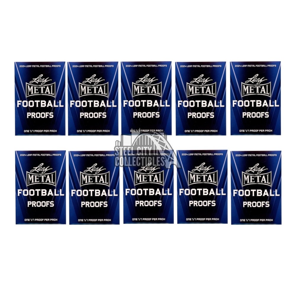 2024 Leaf Metal Football 1/1 Pre-Production Proof 10-Pack Lot | Steel ...