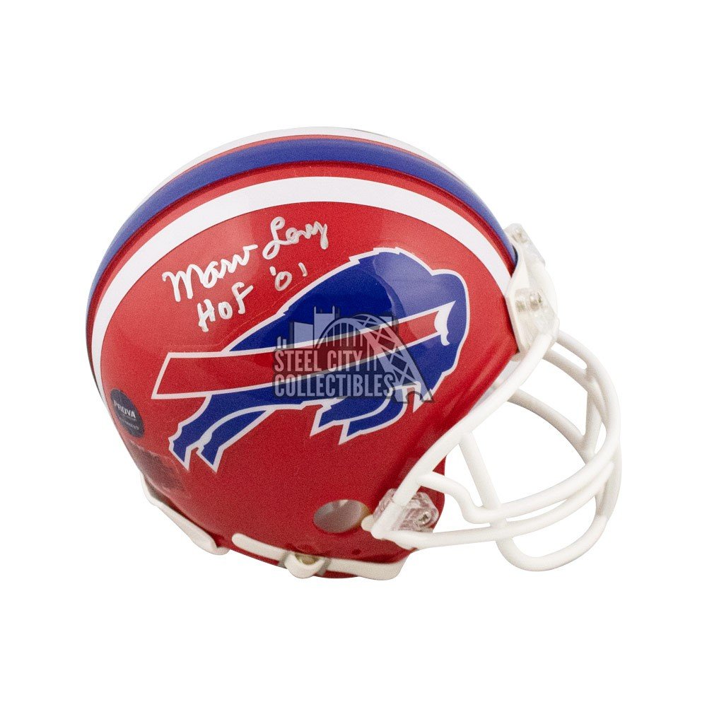 Marv Levy HOF 01 Autographed Buffalo Bills Mini Football Helmet - Prova ...