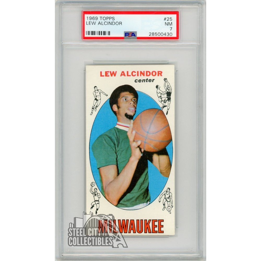 Lew Alcindor 1969-70 Topps Basketball Rookie Card RC #25 PSA 7 Near ...