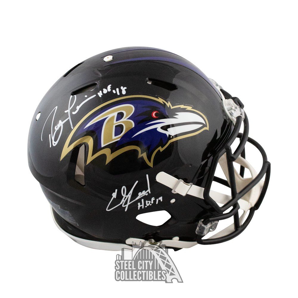 Ray Lewis Ed Reed HOF Autographed Baltimore Ravens Proline Full-Size ...