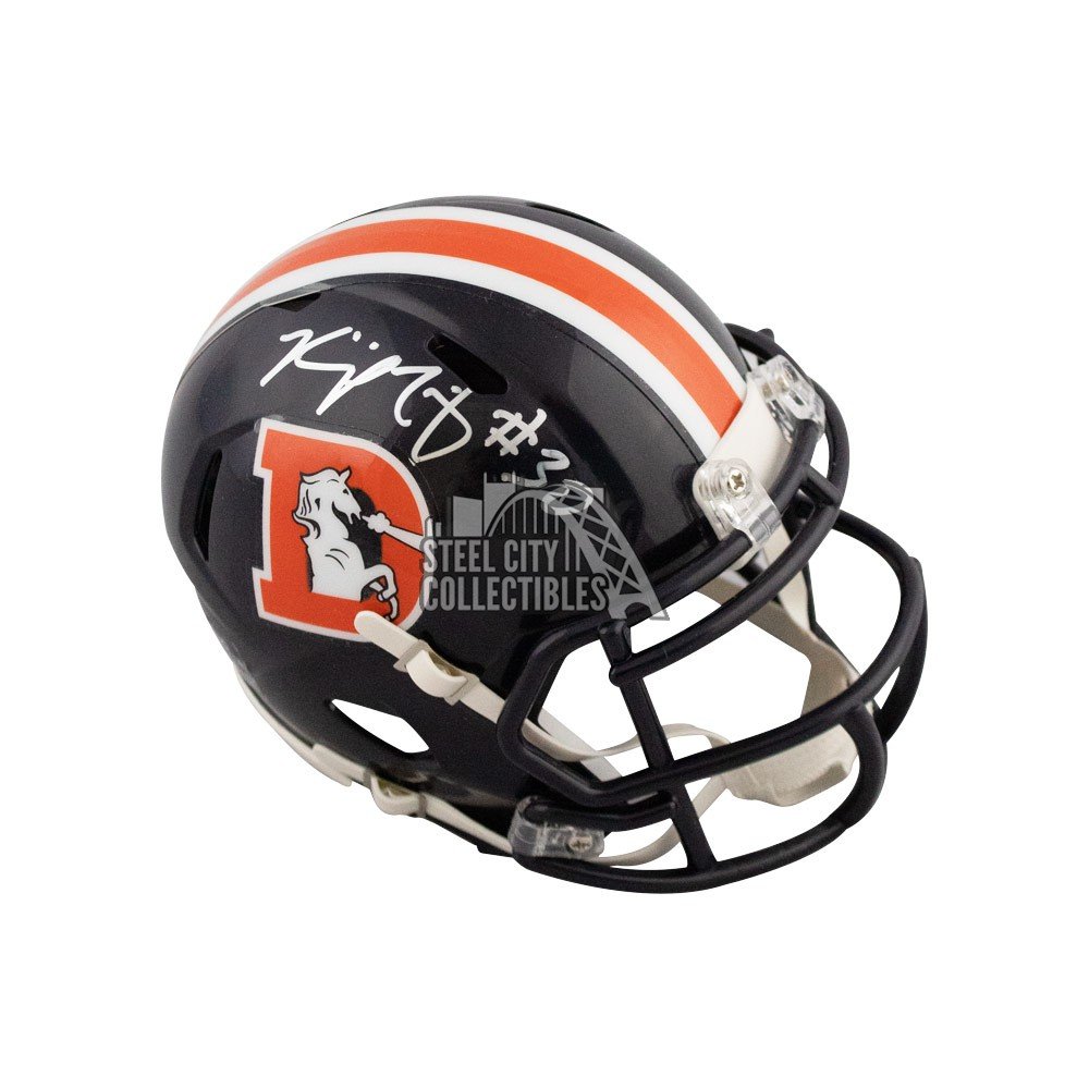 Phillip Lindsay Autographed Denver Broncos Color Rush Mini Football ...