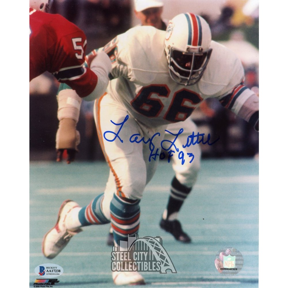 Larry Little HOF 93 Autographed Miami Dolphins 8x10 Photo - BAS COA ...
