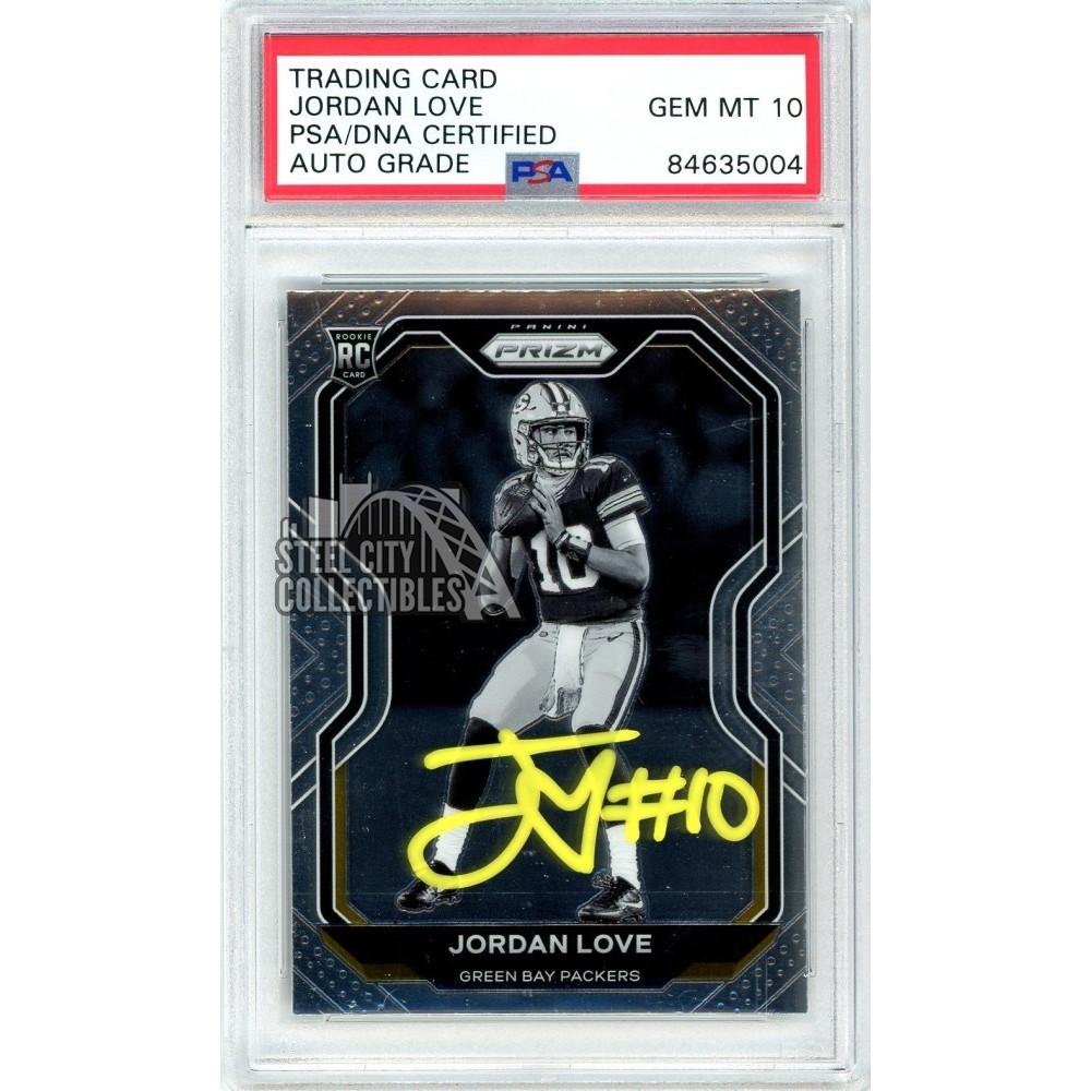 Jordan Love 2020 Panini Prizm Black White Autograph Rookie Card #363 ...