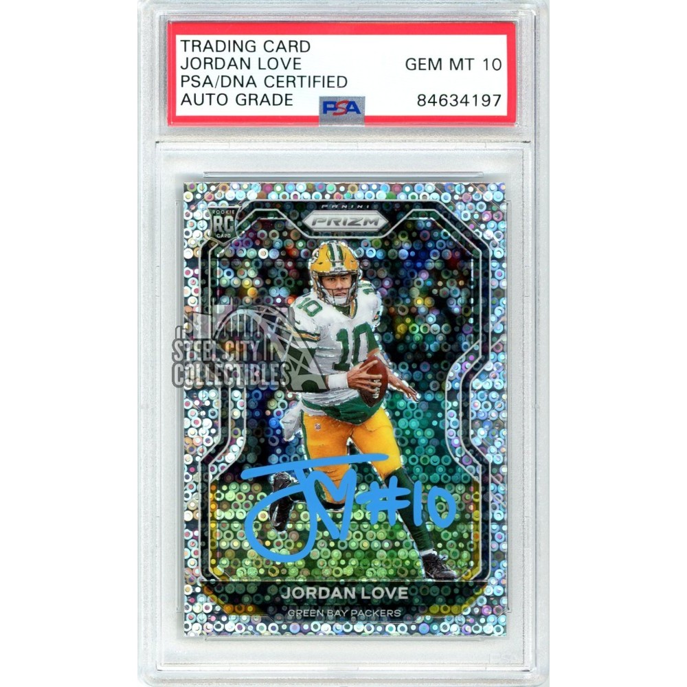 Jordan Love 2020 Panini Prizm No Huddle Autograph Rookie Card #363 PSA ...