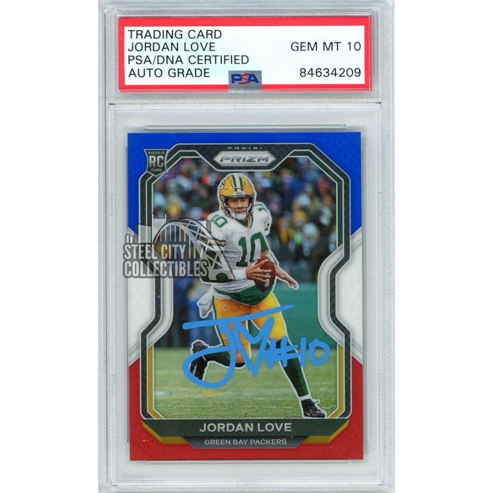 Jordan Love 2020 Panini Prizm Red White Blue Autograph Rookie Card #363 ...