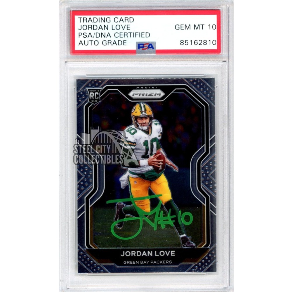 Jordan Love 2020 Panini Prizm Autograph Rookie Card #363 PSA/DNA 10 ...