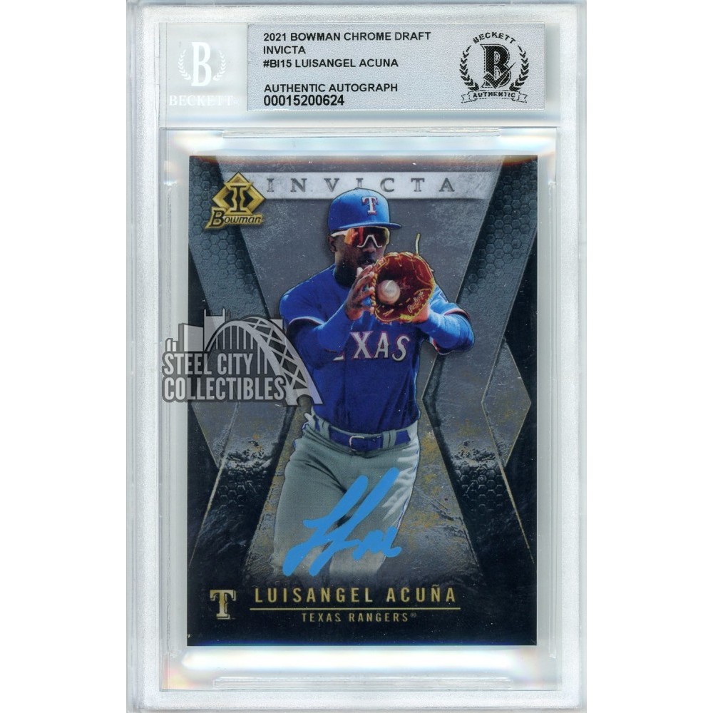 Luisangel Acuna 2021 Bowman Chrome Invicta Autograph Card #BI-15 BAS ...