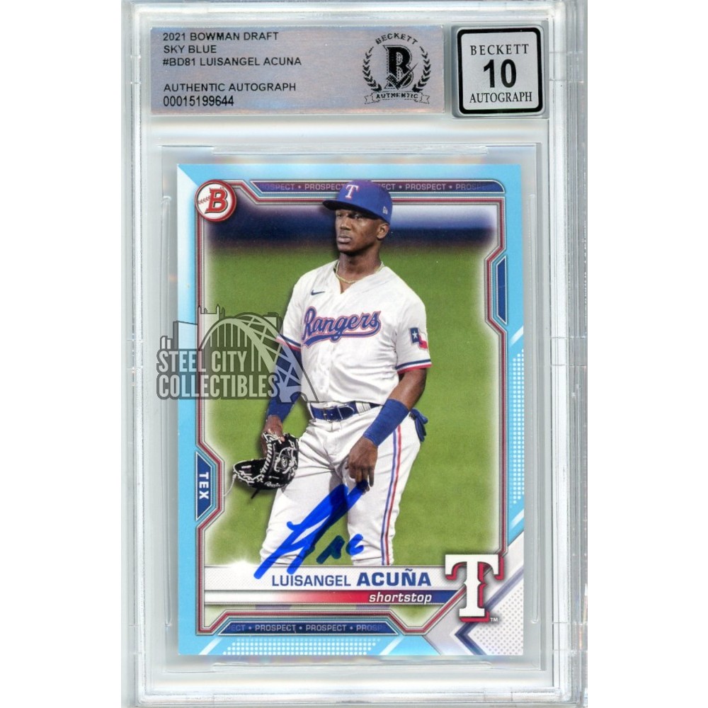 Luisangel Acuna 2021 Bowman Draft Sky Blue Autograph Card /499 BD-81 ...