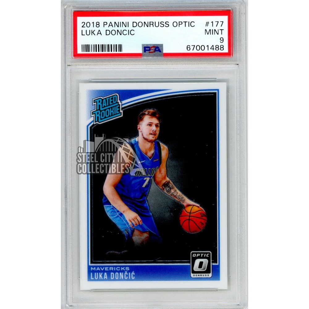Luka Doncic 2018-19 Panini Donruss Optic Rookie Card #177 PSA 9 | Steel ...