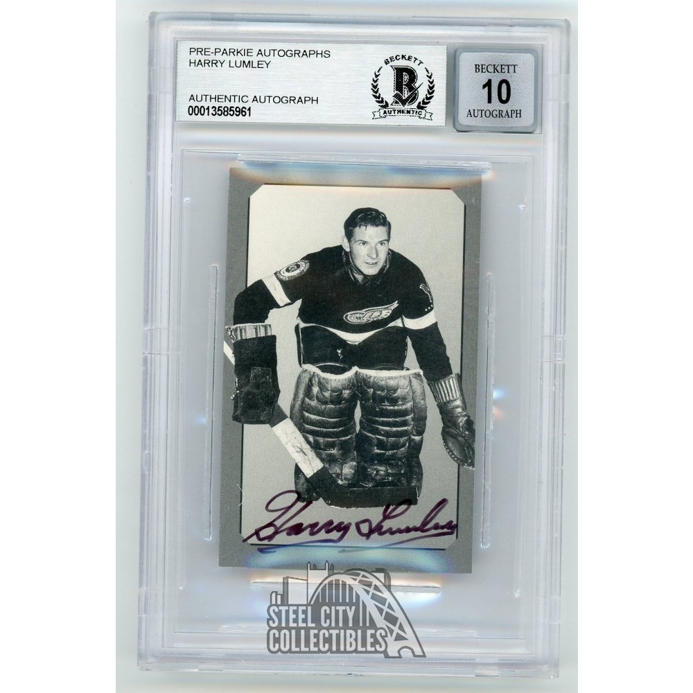 Harry Lumley Autographed Pre-Parkie Card /1000 - BAS 10 | Steel City ...