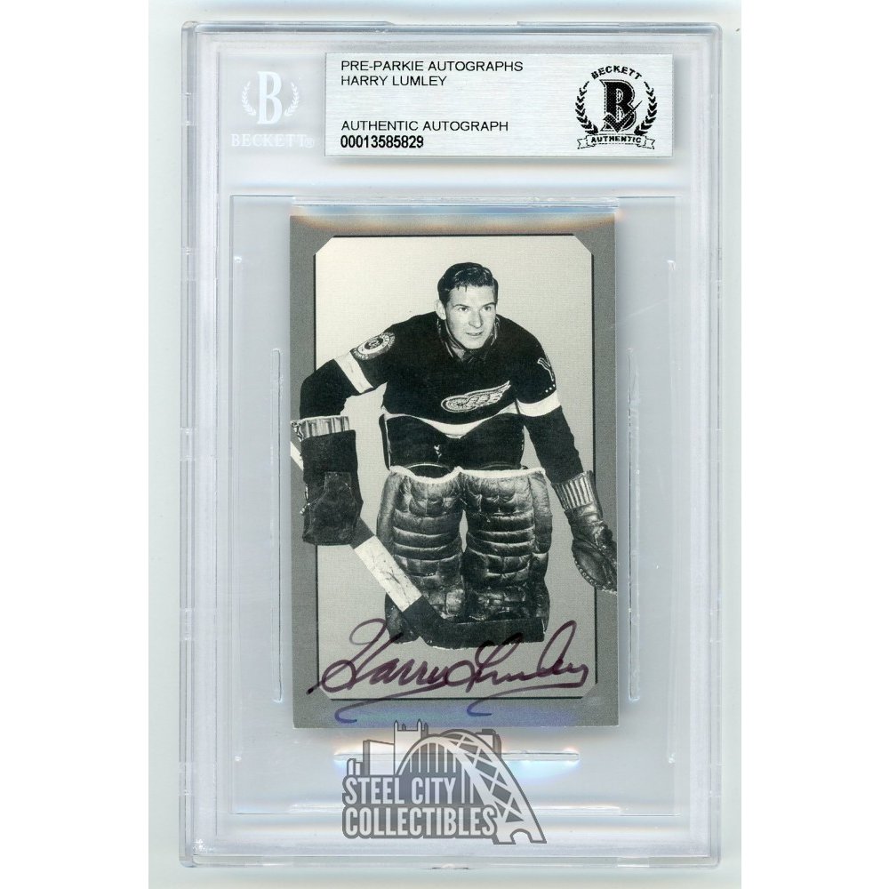 Harry Lumley Autographed Pre-Parkie Card /1000 - BAS | Steel City ...