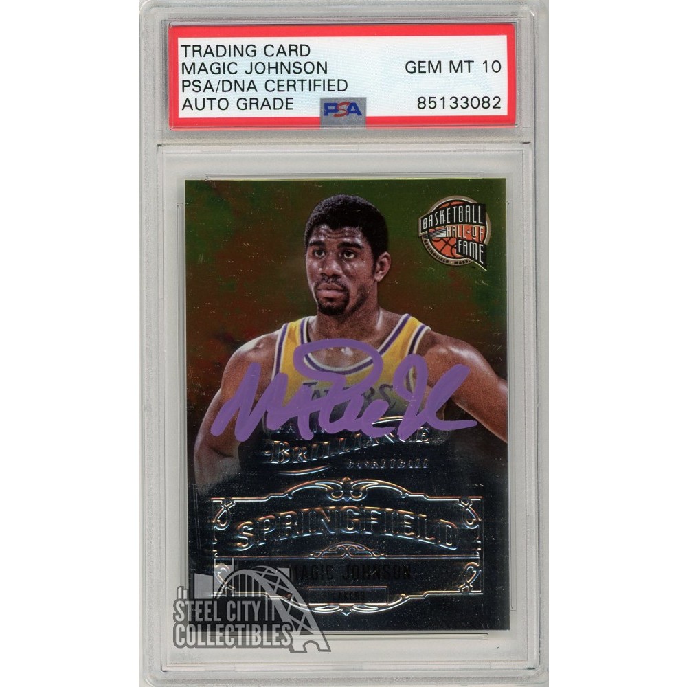 Magic Johnson 2012-13 Panini Brilliance Autograph Card #8 PSA/DNA 10 ...