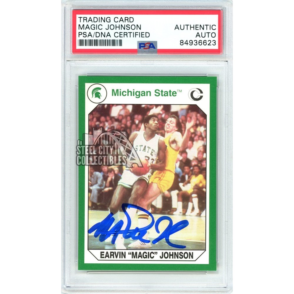 Magic Johnson 1990 Collegiate Collection Autograph Card #186 PSA/DNA ...