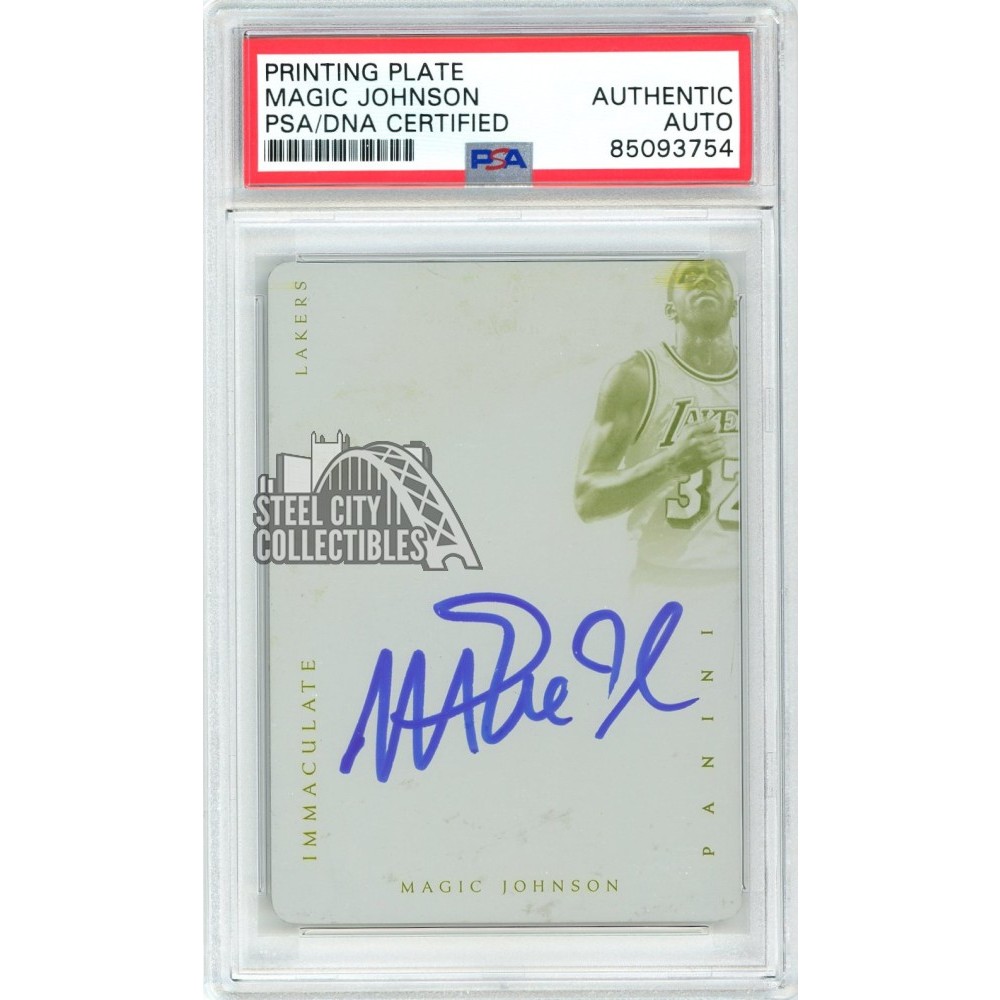 Magic Johnson 2012-13 Panini Immaculate Autograph Printing Plate 1/1 #5 ...