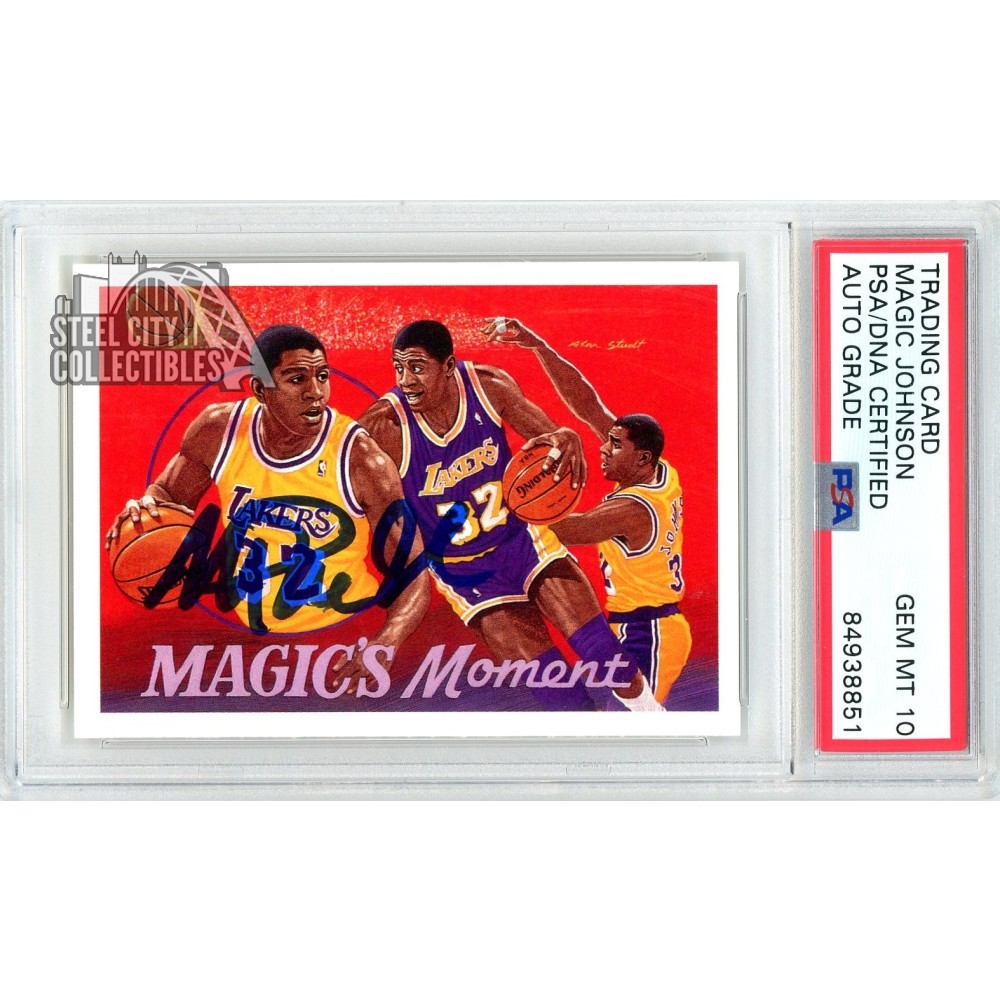 Magic Johnson 1991-92 Upper Deck Moments Autograph Card #29 PSA/DNA 10 ...