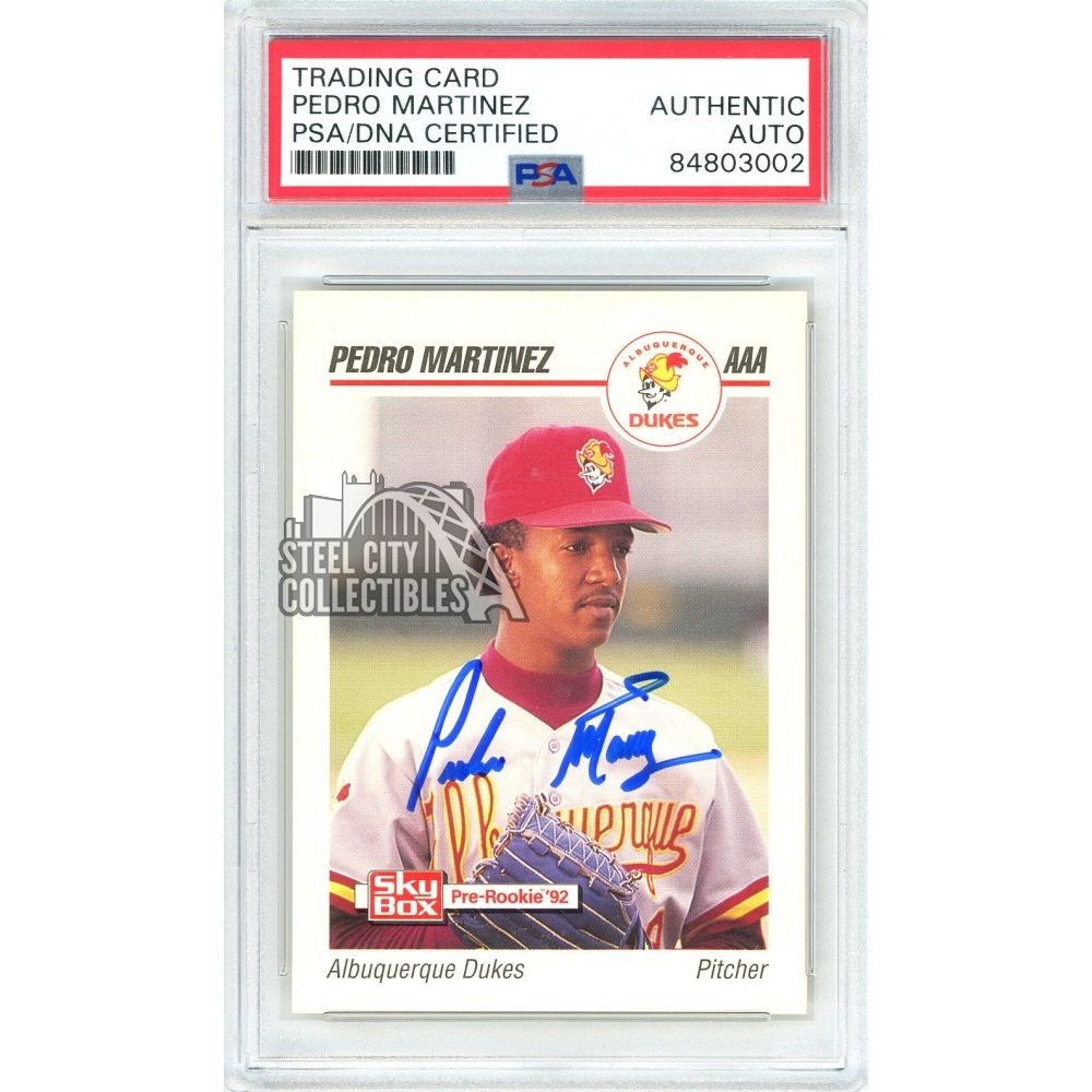 Pedro Martinez 1992 Skybox Autograph Autograph Rookie Card #5 PSA/DNA ...