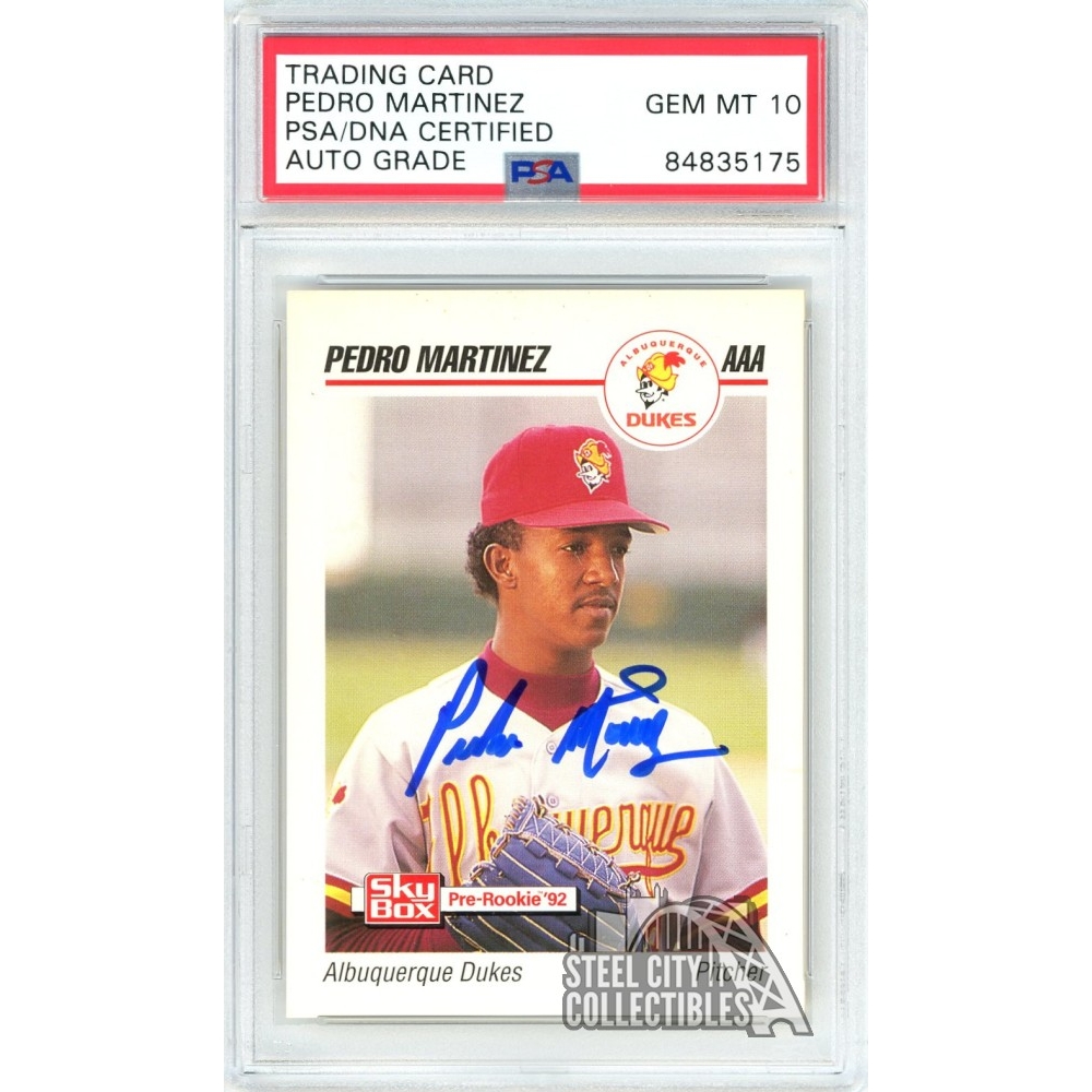 Pedro Martinez 1992 Skybox Autograph Autograph Rookie Card #5 PSA/DNA ...