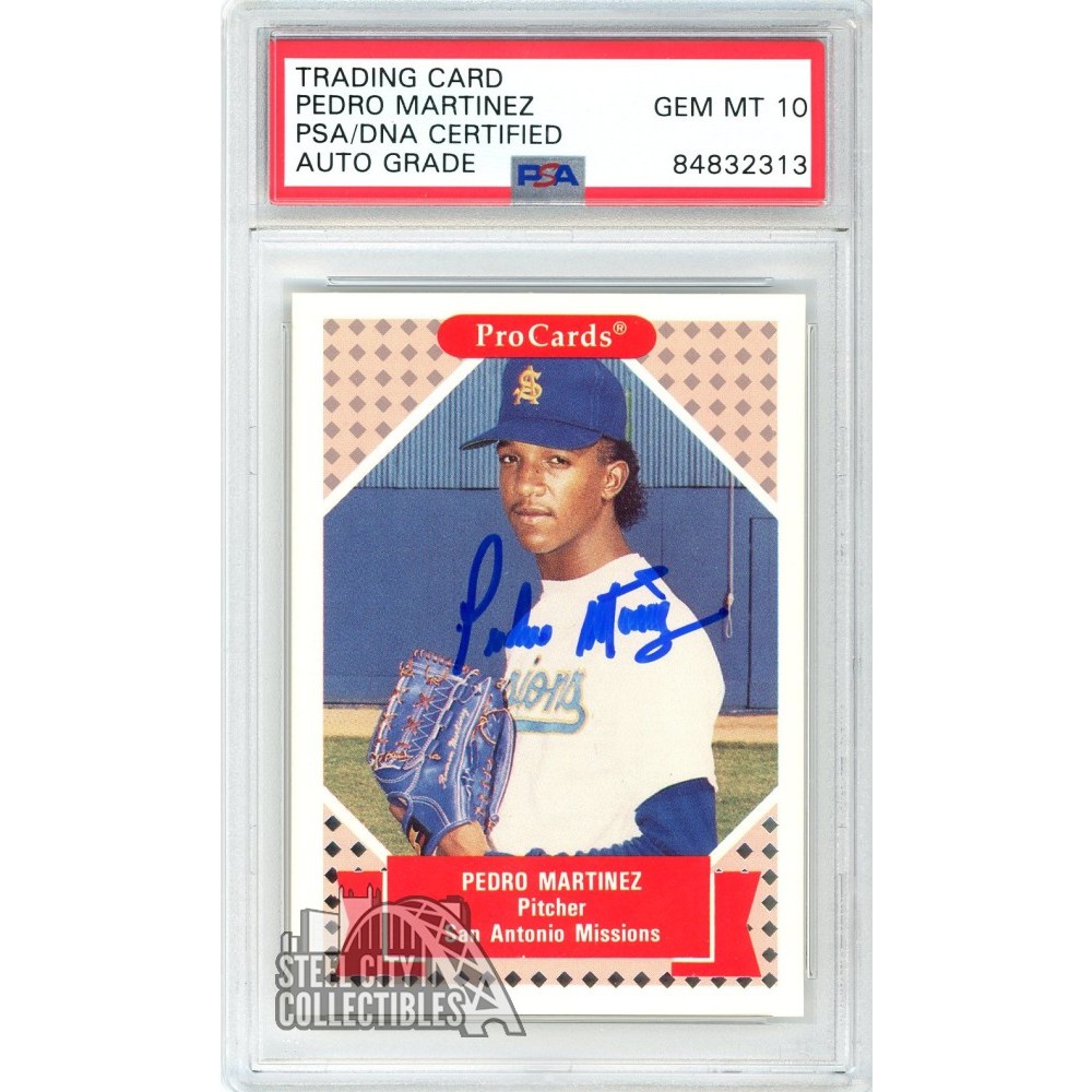 Pedro Martinez 1991 ProCards Autograph Rookie Card #244 PSA/DNA 10 ...