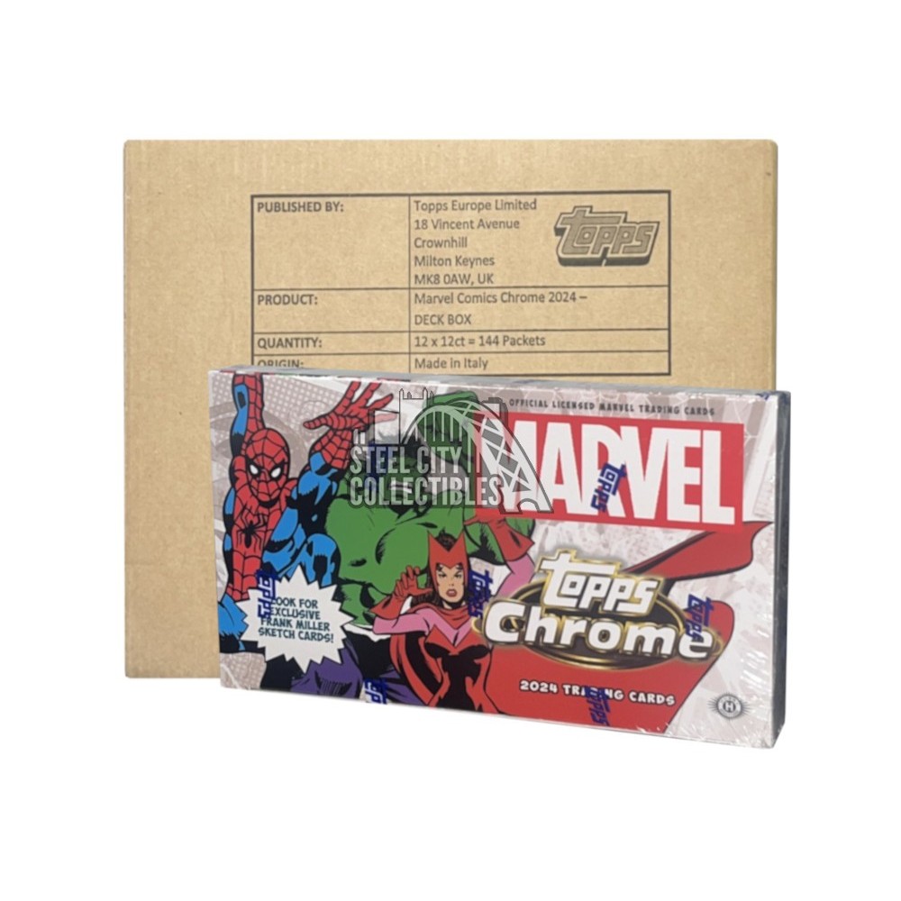 2024 Topps Marvel Chrome Hobby 12-Box Case | Steel City Collectibles