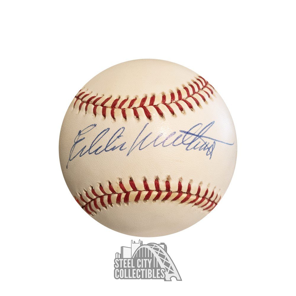 Eddie Matthews Autographed Official National League Baseball - PSA/DNA ...
