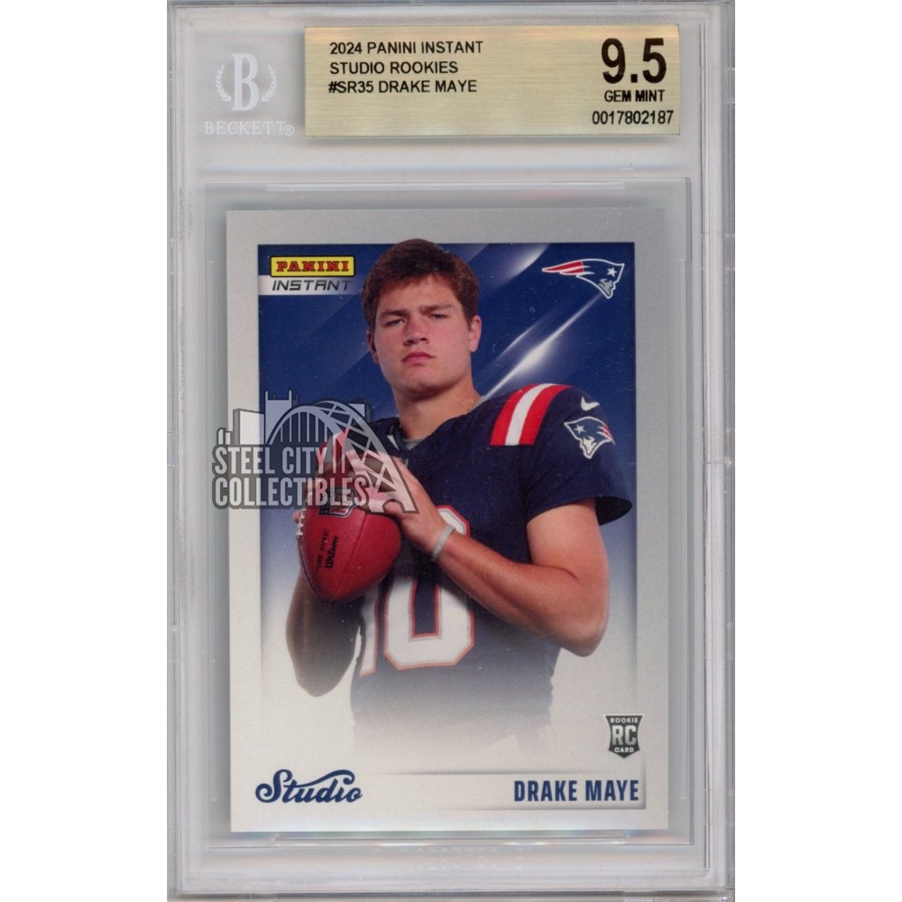 Drake Maye 2024 Panini Instant Studio Rookie Card #SR-35 BGS 9.5 Gem ...