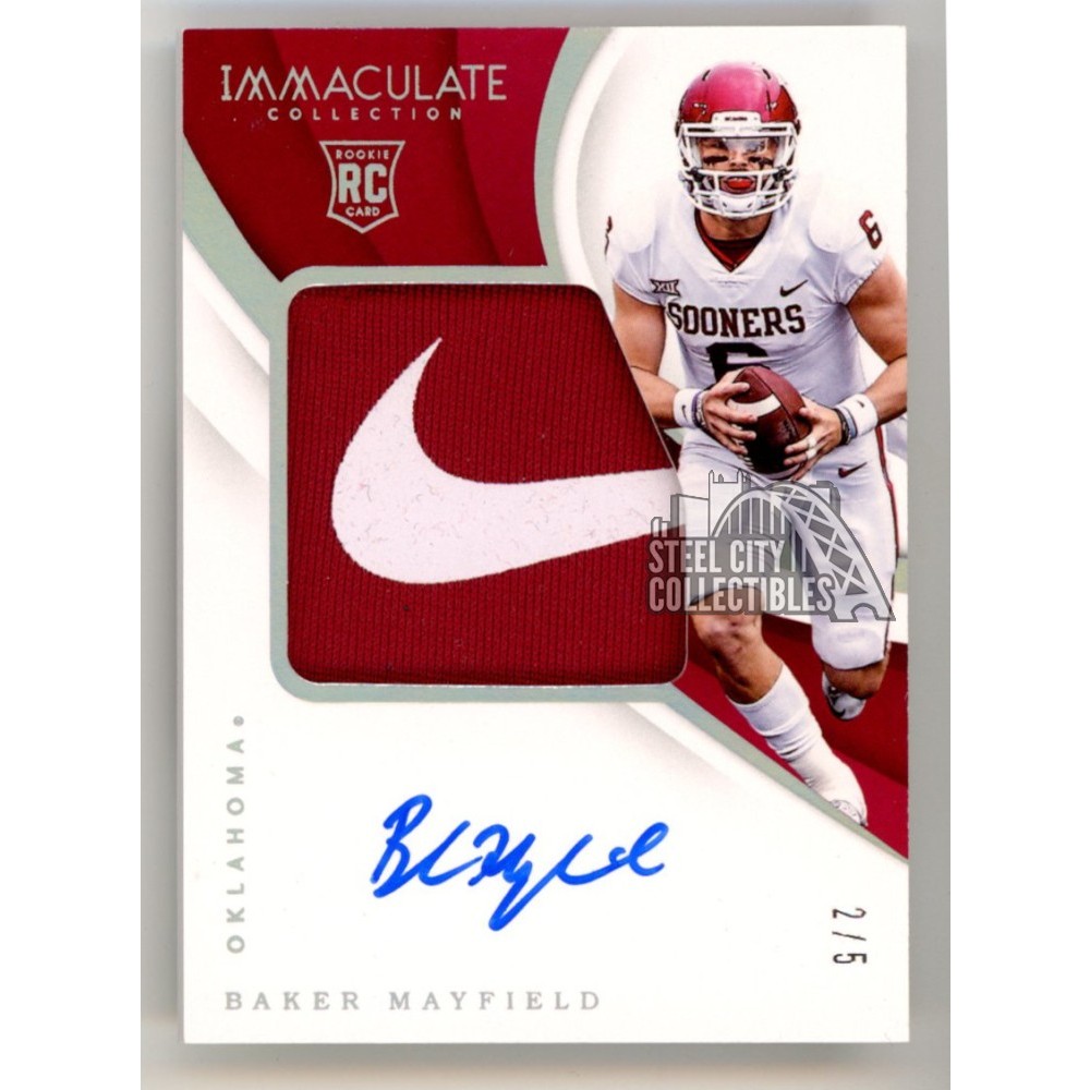 Baker Mayfield 2018 Immaculate Collegiate Autograph Nike Patch Rookie ...