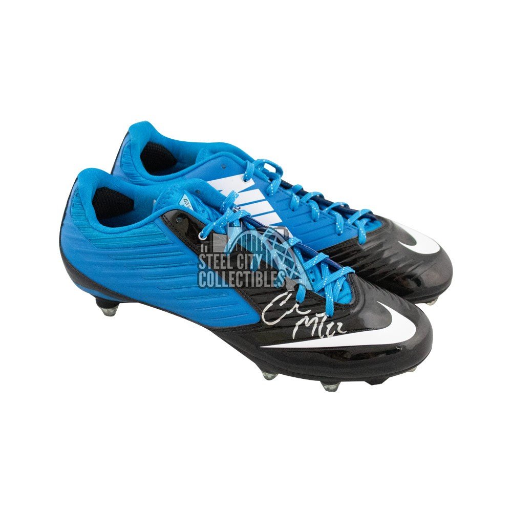 Christian McCaffrey Autographed Nike Football Cleats - BAS COA (Speed ...