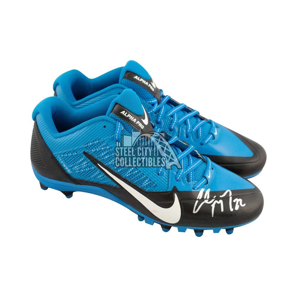 Christian McCaffrey Autographed Nike Football Cleats - BAS COA | Steel ...