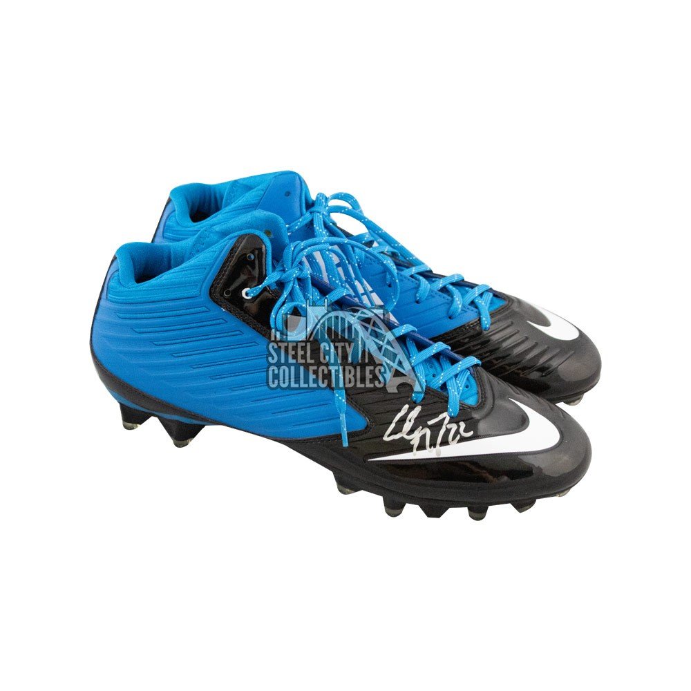 Christian McCaffrey Autographed Nike Football Cleats - BAS COA (Speed ...