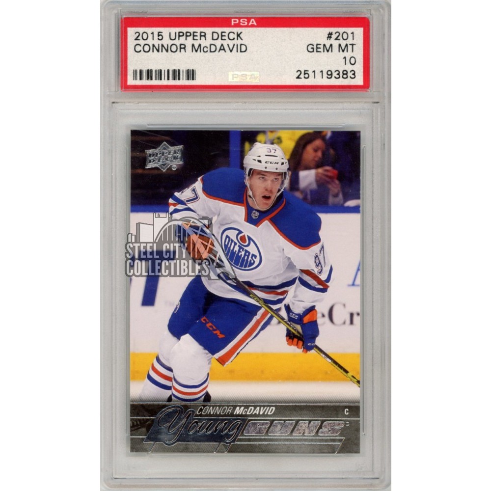 Connor McDavid 2015-16 Upper Deck Series 1 Young Guns Rookie Card #201 PSA 10 | Steel City ...