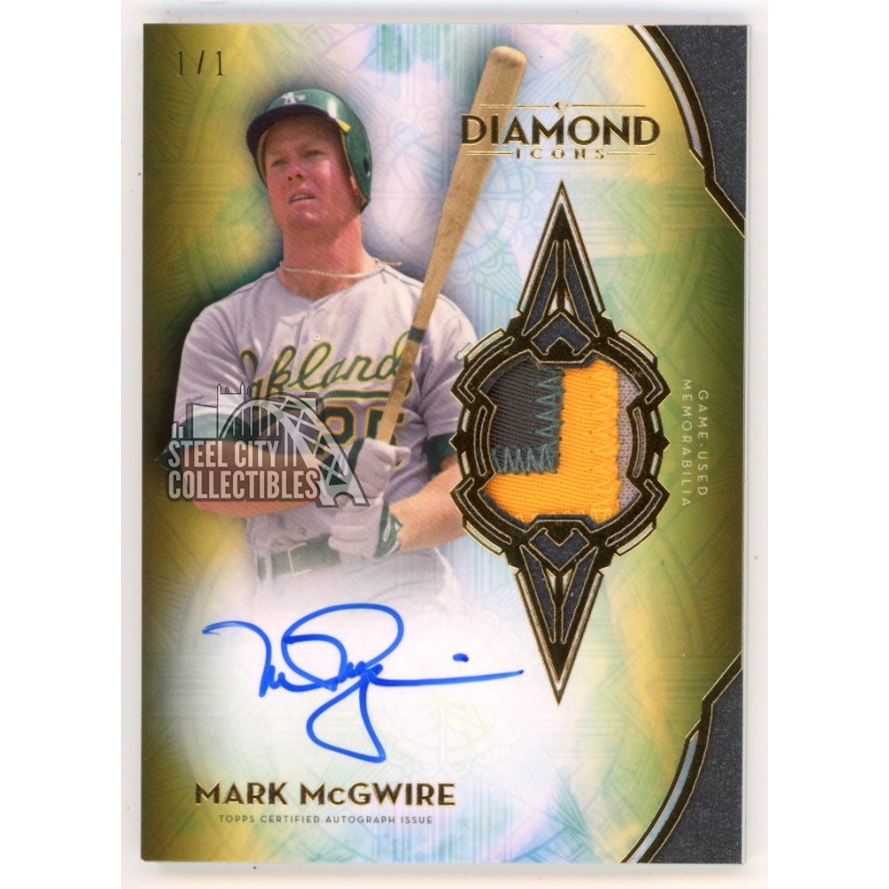 Mark McGwire 2021 Topps Diamond Icons Autograph Patch Card #SPA-MM 1/1 ...