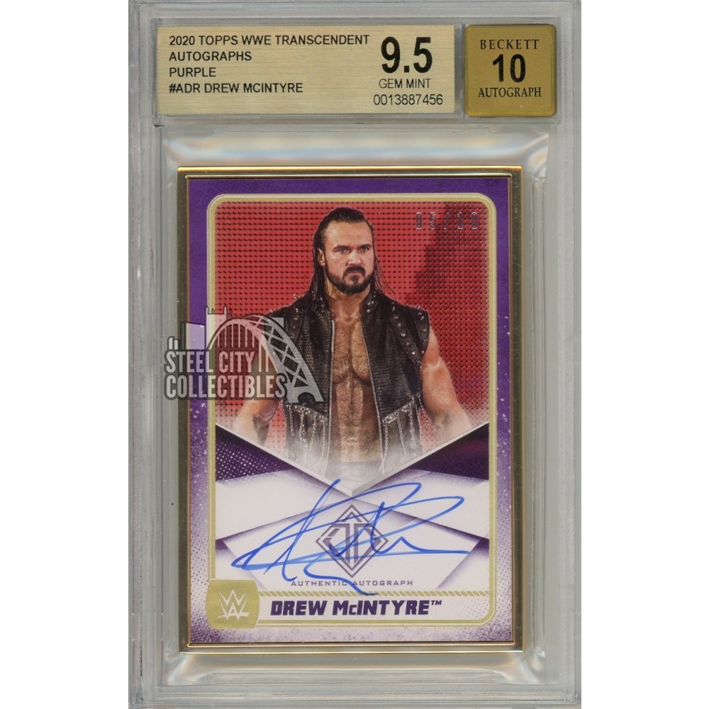Drew McIntyre 2020 Topps Transcendent WWE Purple Autograph Card 05/10 ...
