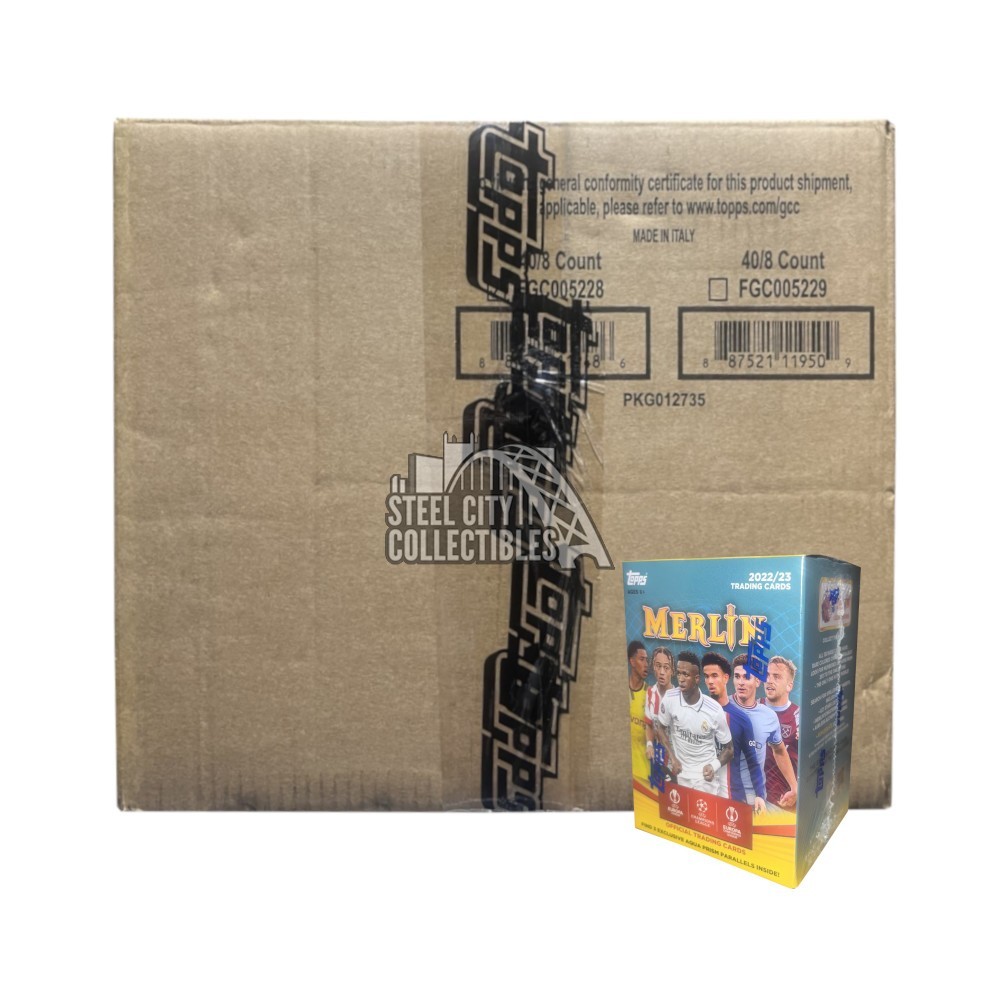 2022-23 Topps UEFA Club Competitions Merlin Chrome Soccer Blaster 40 ...