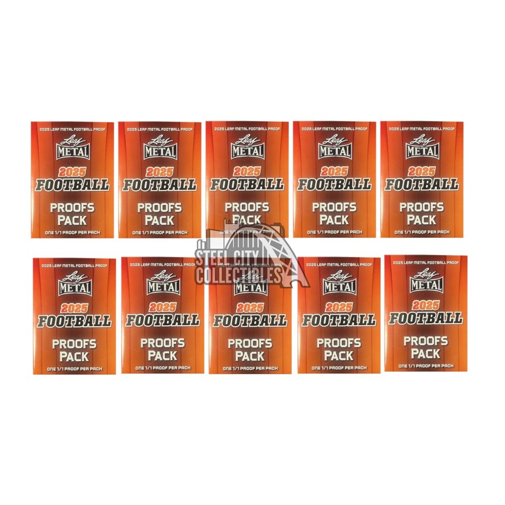 2025 Leaf Metal Football 1/1 Pre-Production Proof 10-Pack Lot | Steel ...