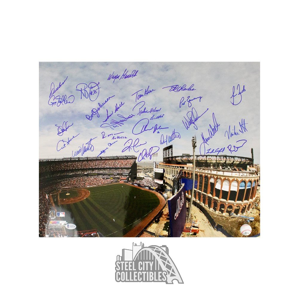 New York Mets Greats Autographed 16x20 Photo (Stadium 27 Signatures ...