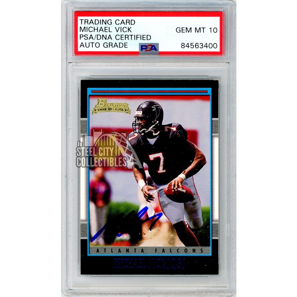 Michael Vick 2001 Bowman Autograph Rookie Card #200 PSA/DNA 10 | Steel ...
