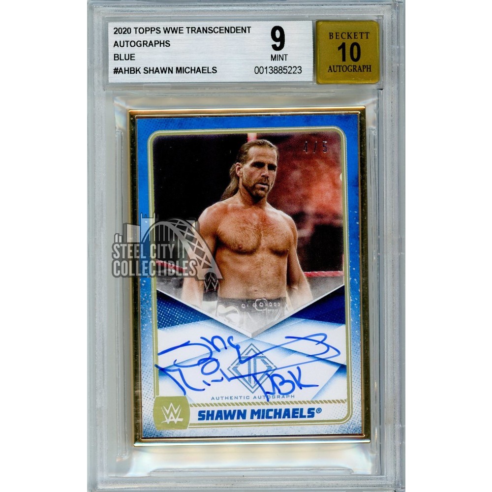 Shawn Michaels 2020 Topps Transcendent WWE Blue Autograph Card 4/5 BGS ...