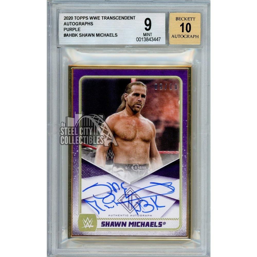 Shawn Michaels 2020 Topps Transcendent WWE Purple Autograph Card 09/10 ...