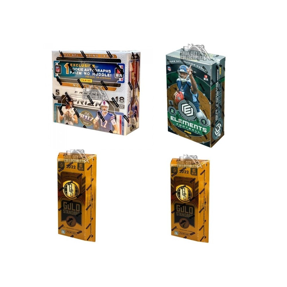 2022 Panini Elements, Prizm No Huddle, & 2-Boxes of Gold Standard ...