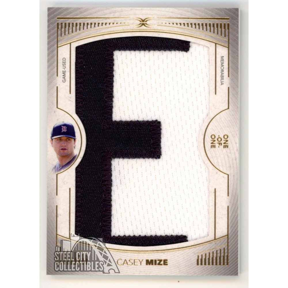 Casey Mize 2021 Topps Definitive Nameplate Letter Patch Card 1/1 ...