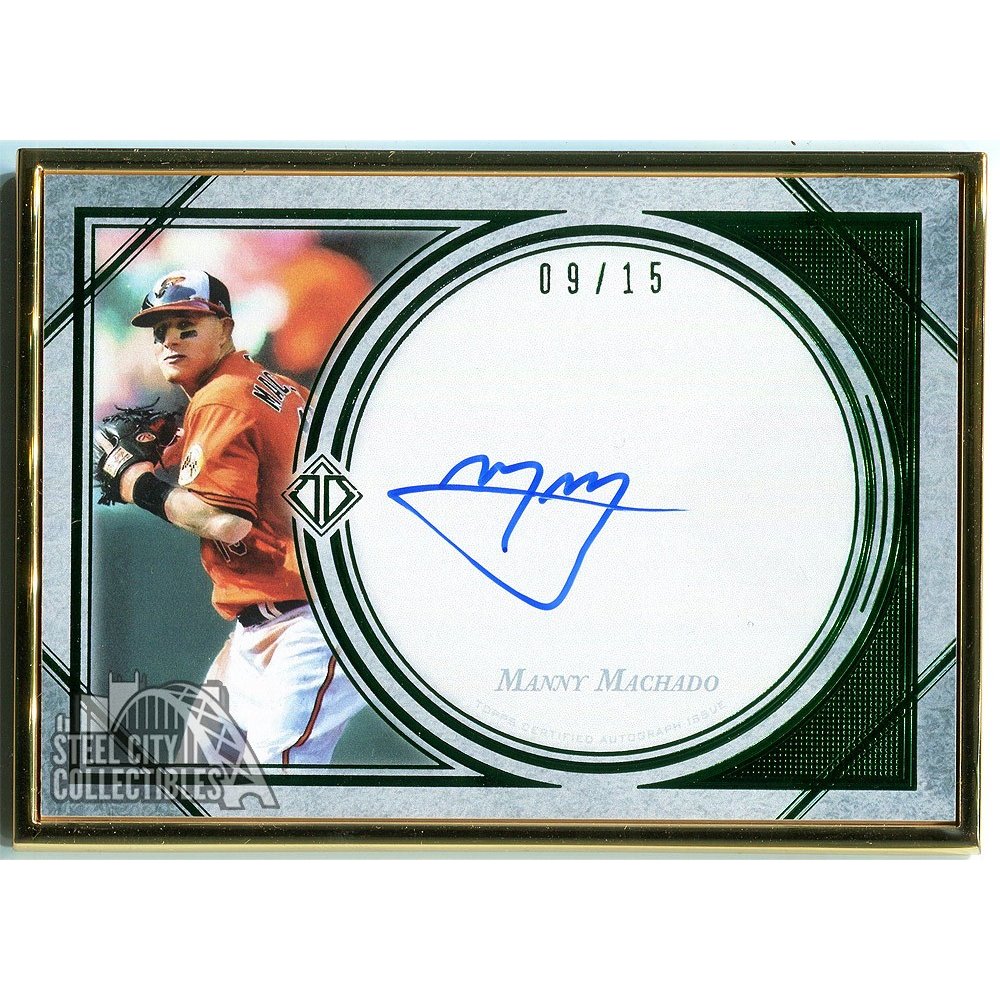 Manny Machado 2018 Topps Transcendent Autograph Emerald Parallel 9/15 ...