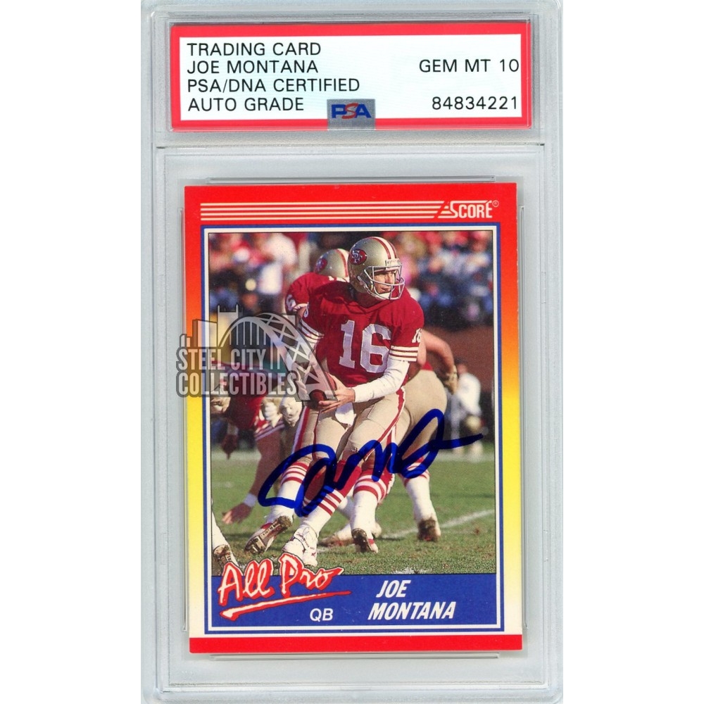 Joe Montana 1990 Score All Pro Autograph Card #582 PSA/DNA 10 | Steel ...