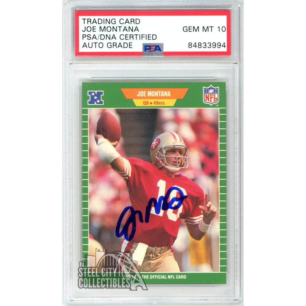 Joe Montana 1989 Pro Set Autograph Card #381 PSA/DNA 10 | Steel City ...