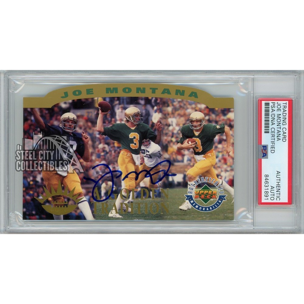 Joe Montana Autographed 1995 Upper Deck Oversized Authenticated Card ...