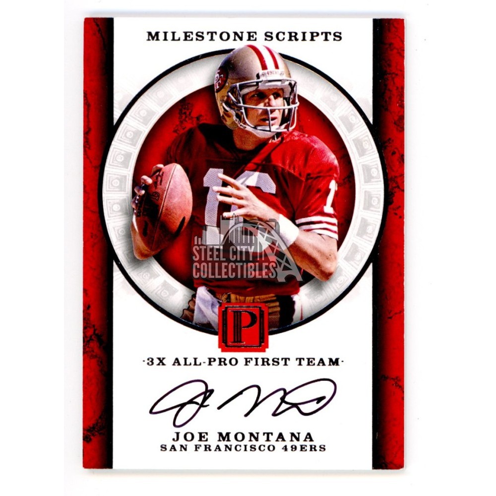 Joe Montana 2017 Panini Pantheon Autograph Card #MS-JM 3/5 | Steel City ...