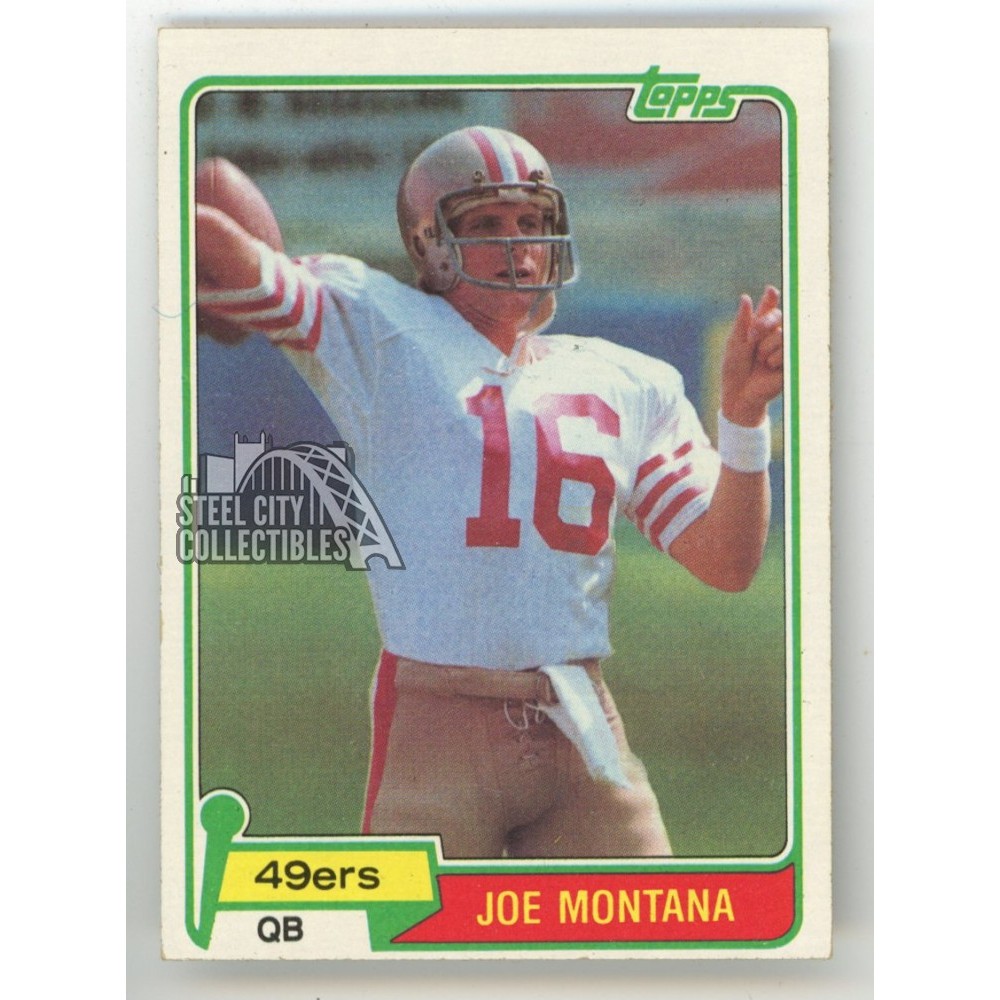 Joe Montana 1981 Topps Football Rookie Card RC #216 | Steel City ...
